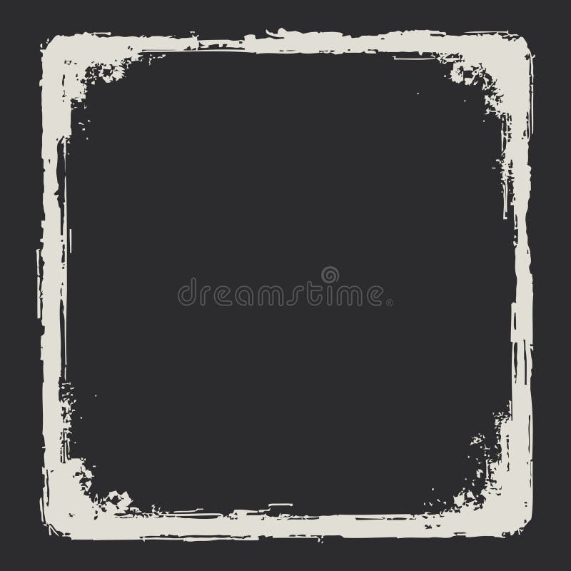 A Distressed, Square Frame with a Dark Background and a Light Gray ...