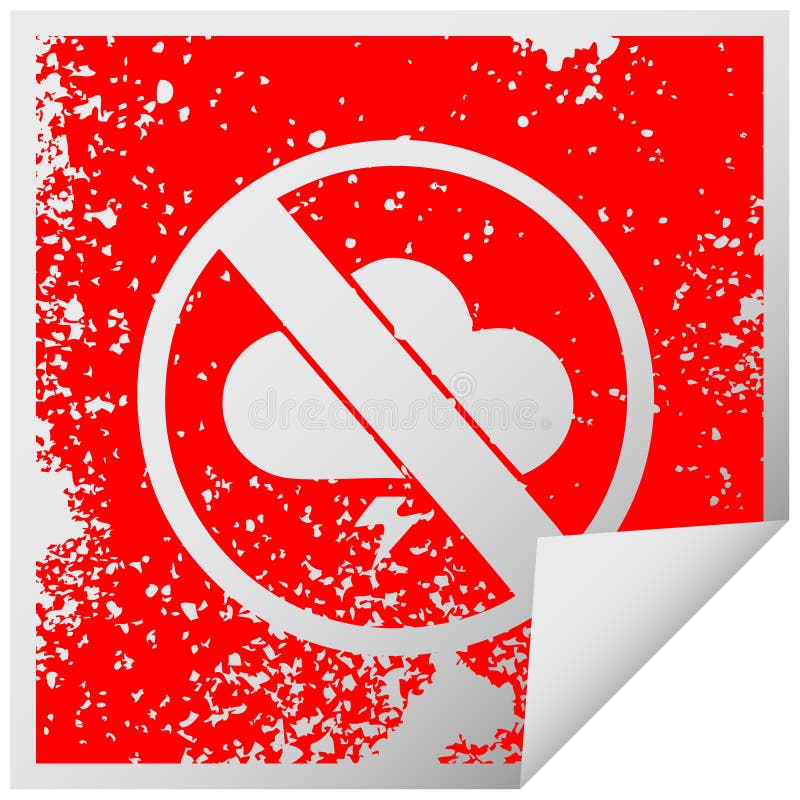 No Storms Distressed Icon Symbol Stock Vector - Illustration of clip ...