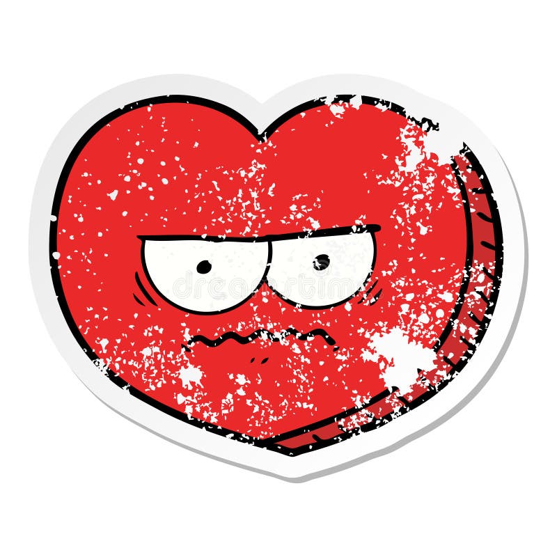 Angry heart stock vector. Illustration of cartoon, fateful - 22654976