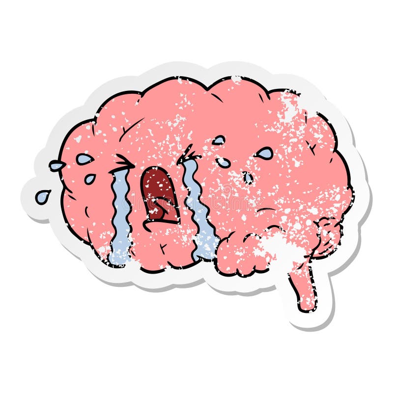 Brain Crying, Emotion Disorder Stock Vector - Illustration of funny ...