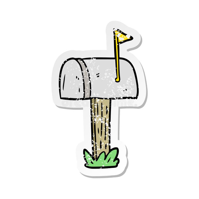 Distressed Sticker of a Cartoon Mailbox Stock Vector - Illustration of ...