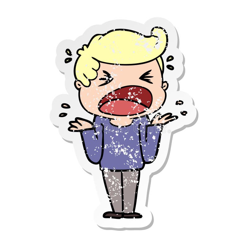Man Male Boy Shouting Angry Annoyed Stress Stressed People Person Cute ...