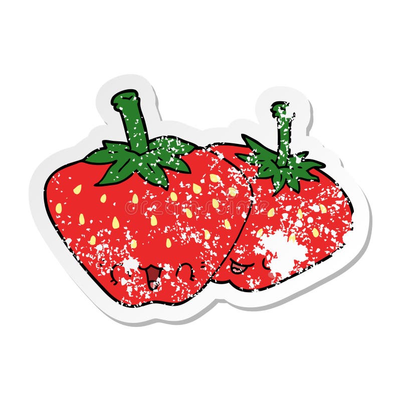 Strawberries Strawberry Berries Berry Food Healthy Fruit Cute Cartoon ...