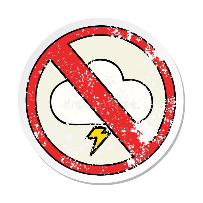 No Storms Distressed Icon Symbol Stock Vector - Illustration of clip ...