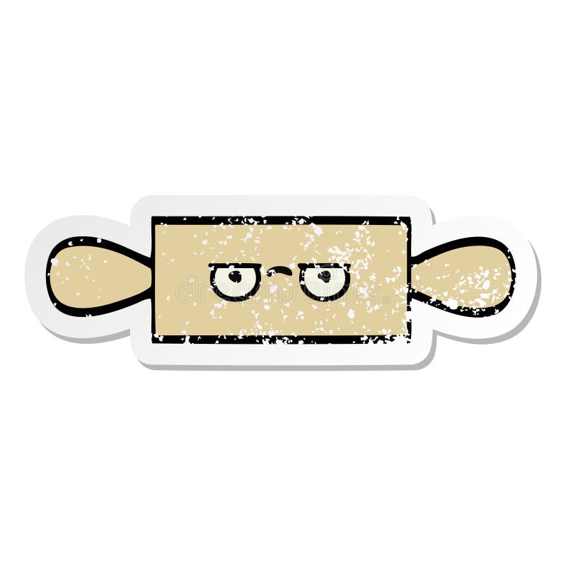 Cartoon Sticker Stick Icon Decal Label Rolling Pin Cooking Cook Baking ...