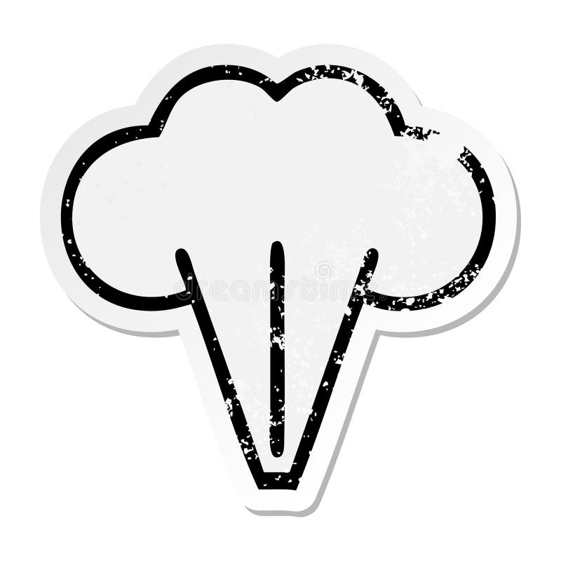 Distressed Sticker Of A Cute Cartoon Steam Stock Vector - Illustration ...