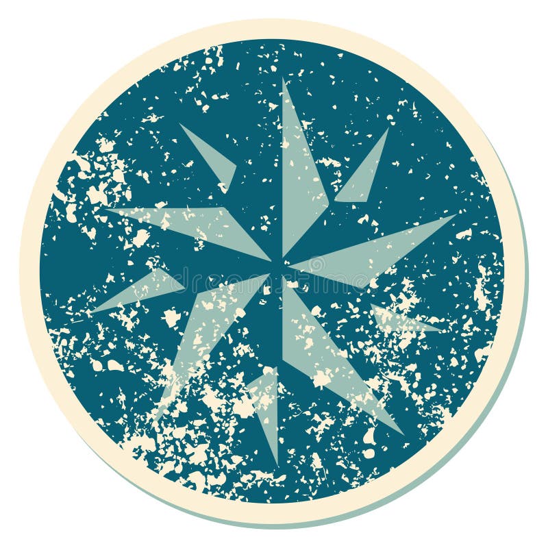 Distressed Sticker Tattoo Style Icon of a Star Stock Vector ...