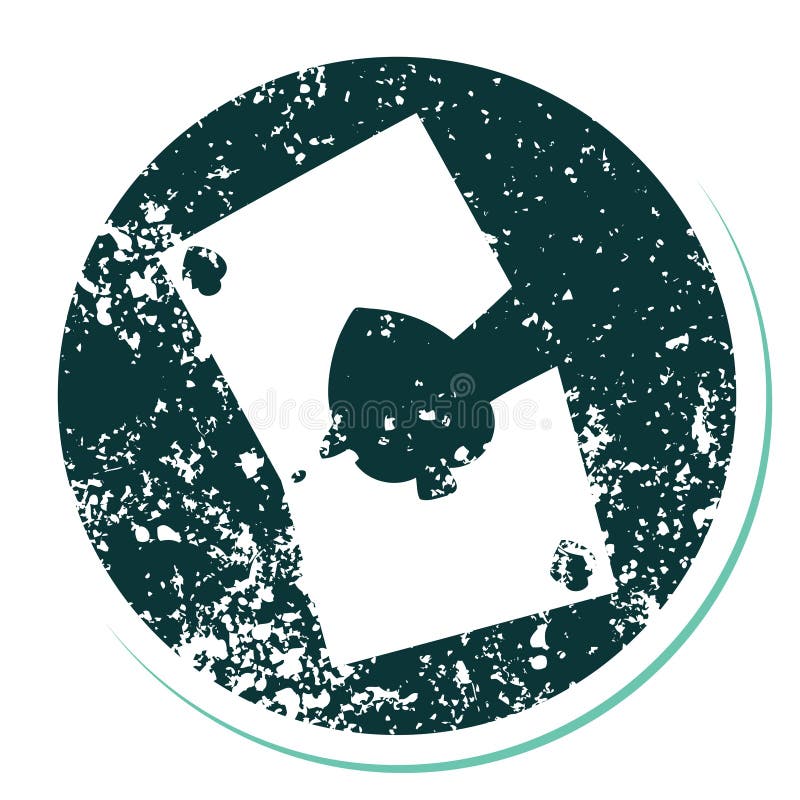 Distressed Sticker Tattoo Style Icon of a Torn Card Stock Vector ...