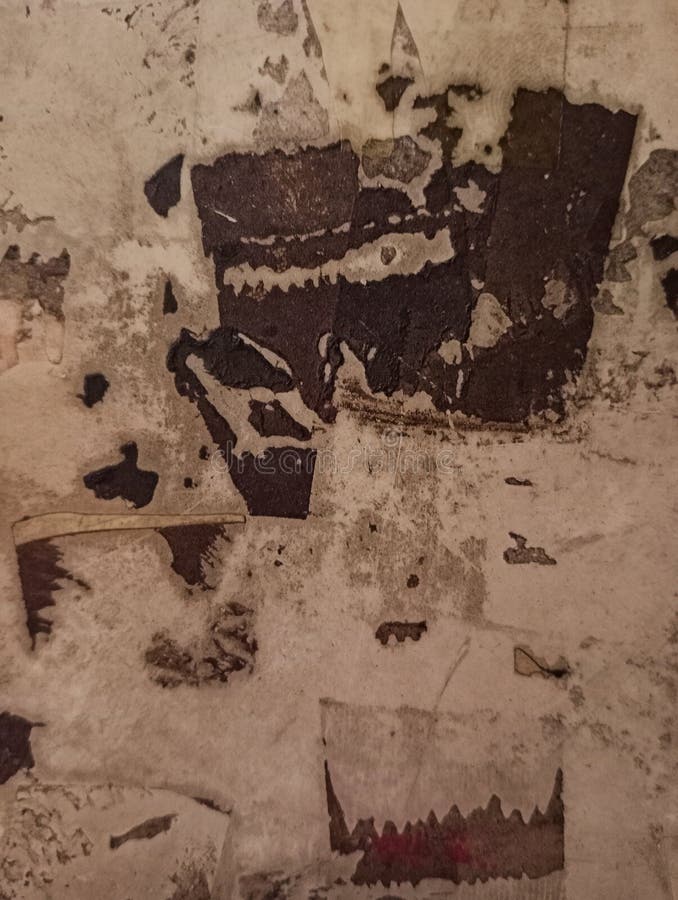 Distressed Surface with Layers of Peeling, Muted Brown and Beige ...