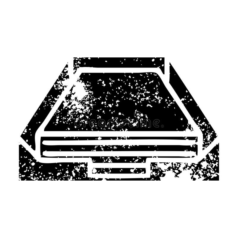 Distressed symbol in box stock vector. Illustration of retro - 147723034