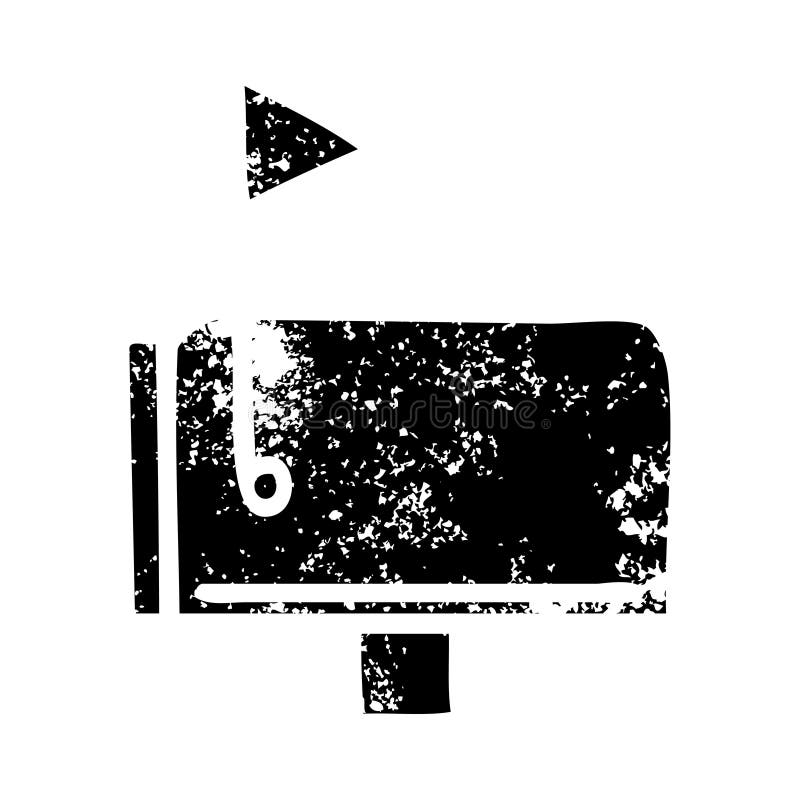 Distressed symbol mail box stock vector. Illustration of grunge - 149232604