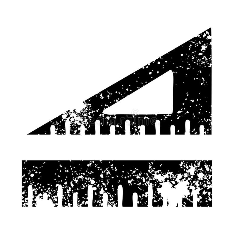 Distressed Symbol of a Maths Set Stock Vector - Illustration of flat ...