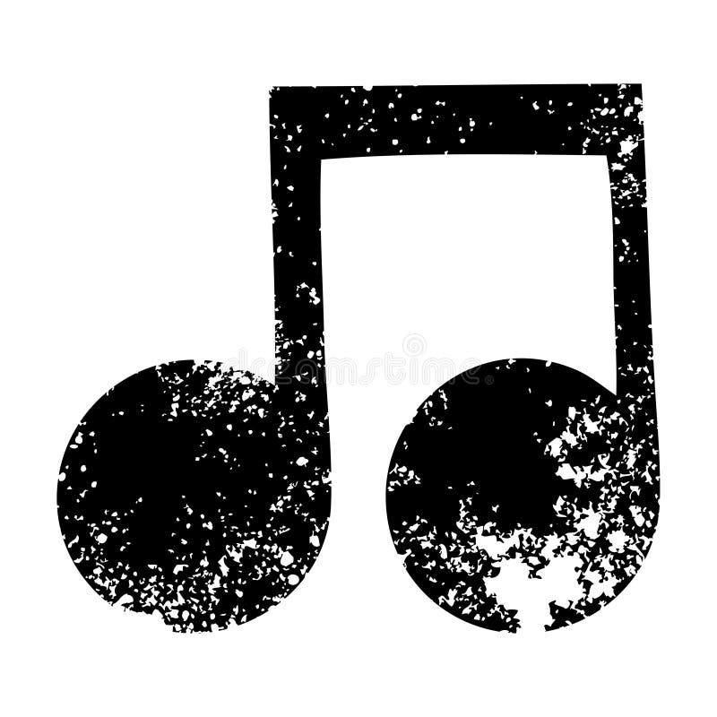 Distressed Symbol Musical Note Stock Vector - Illustration of music ...