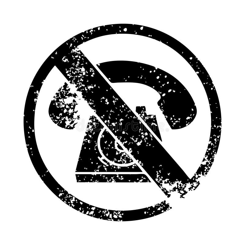 Distressed Symbol No Phones Allowed Sign Stock Vector - Illustration of ...