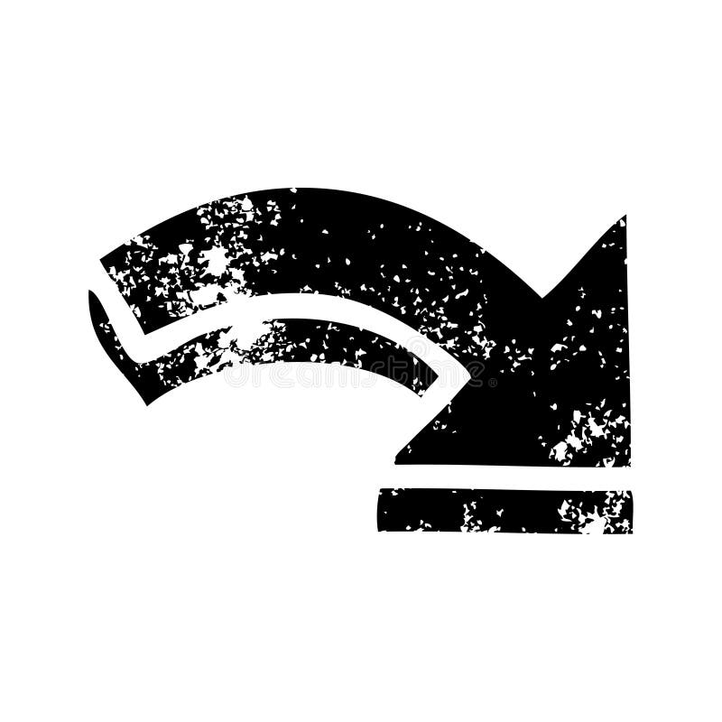 Distressed Symbol Pointing Arrow Stock Vector - Illustration of clip ...