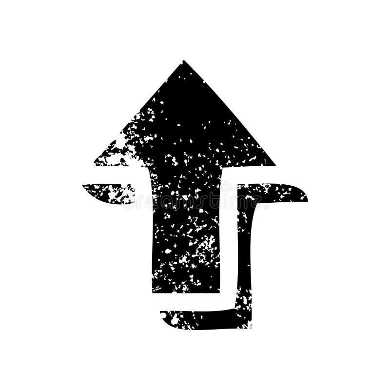 Distressed Symbol of a Pointing Arrow Stock Vector - Illustration of ...