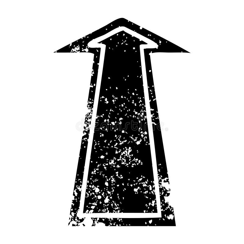 Distressed Symbol Quirky Arrow Stock Vector - Illustration of crazy ...