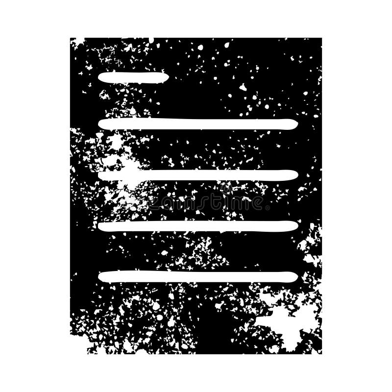 Distressed Symbol Sheet of Paper Stock Vector - Illustration of quirky ...