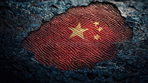 Distressed Texture with China Flag Metal Surface Background Design ...