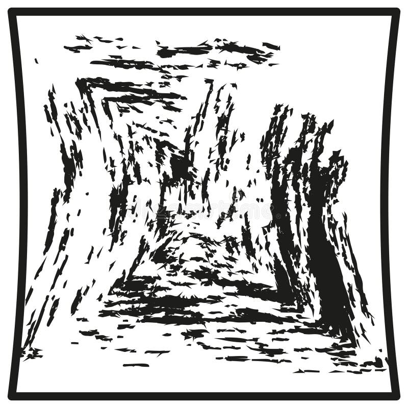 Distressed Texture Icon. Abstract Black Pattern. Grunge Rough Surface ...