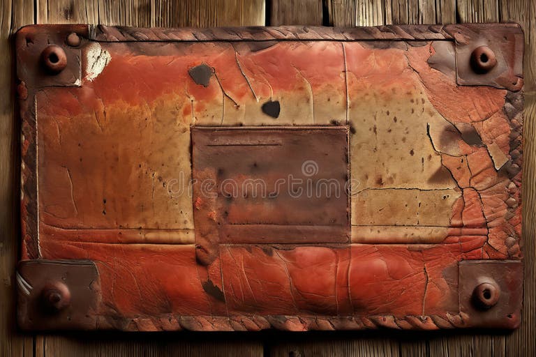 Distressed Texture Resembling a Worn Leather Label Rustic and Au Stock ...