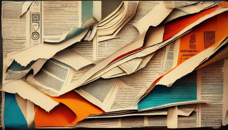 Distressed Texture of a Torn Newspaper a Snapshot of Time and ...