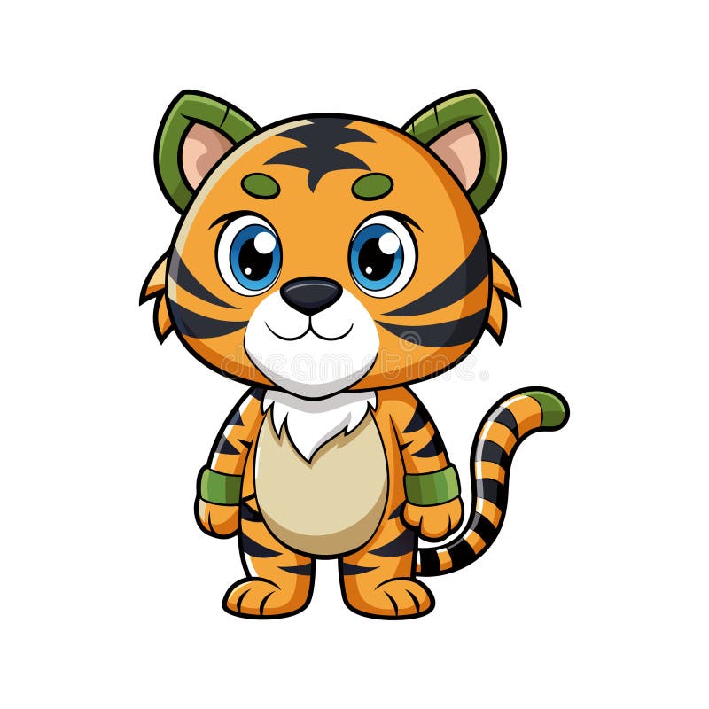 Distressed Tiger Cub Practicing Martial Arts Stock Vector ...
