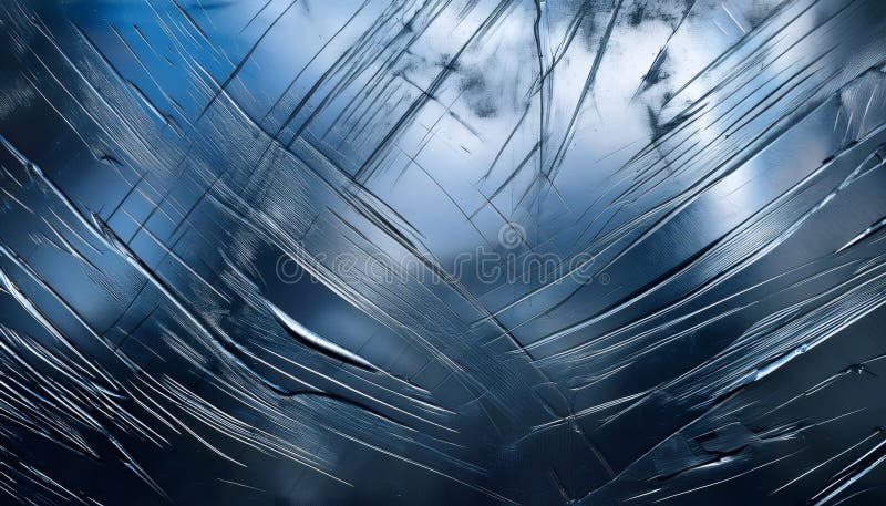 Distressed Titanium Surface with Chaotic Scratch Marks and Deep Grooves ...