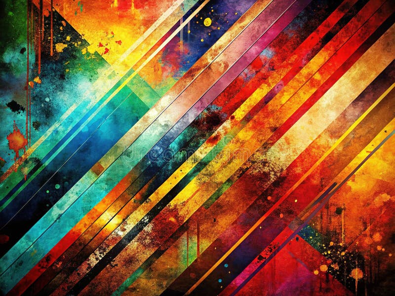 Distressed Underline Shapes and Brush Stroke Texture a Grunge Abstract ...