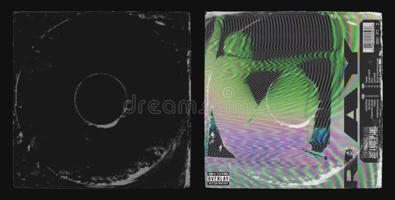 Distressed Vinyl Texture Overlay for Cover Art Design Stock Vector ...