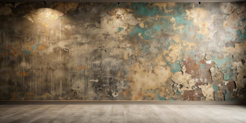 Distressed Wall Texture with Subtle Lighting in an Empty Room ...