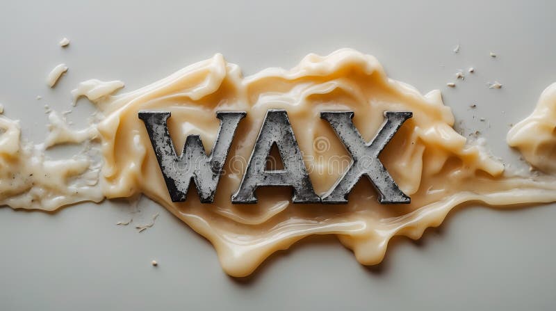 Distressed Wax Texture with Bold Letters on a Creamy Surface Stock ...