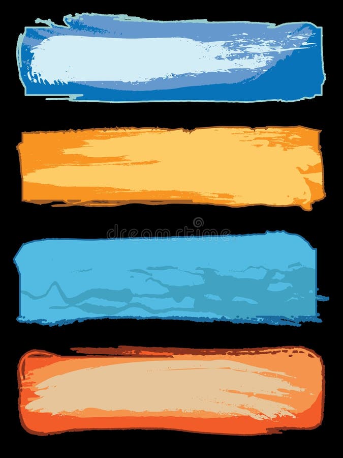 Distressed web banners stock vector. Illustration of orange - 10346574