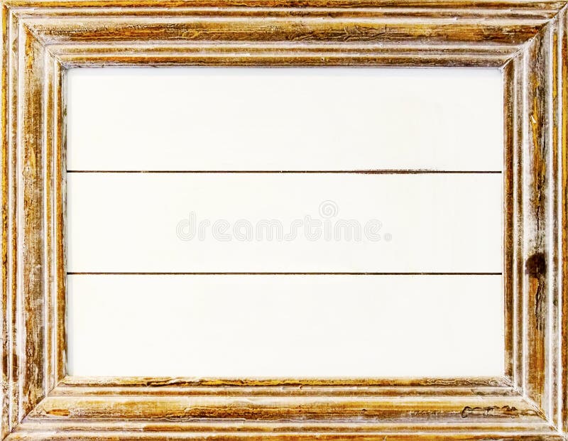 Distressed White Painted Photo Frame, Vintage Object. Stock Image ...