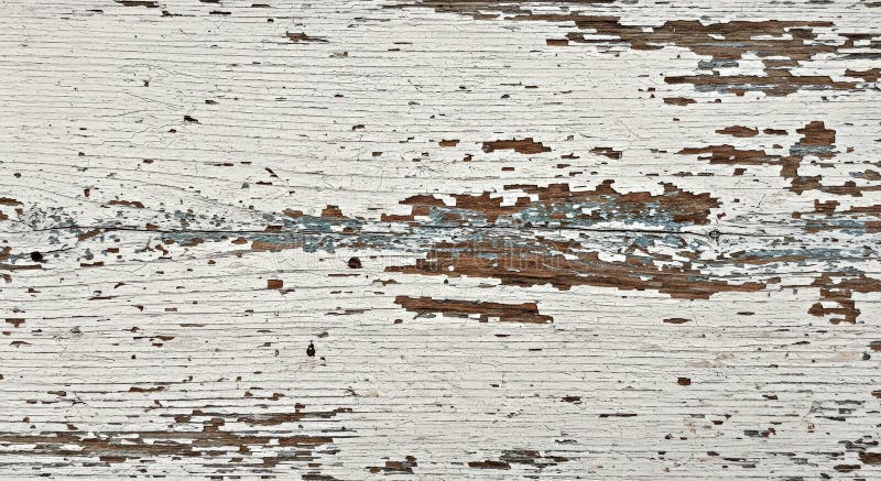 Distressed Whitewashed Wood Peeling Paint Revealing Raw Timber Beneath ...