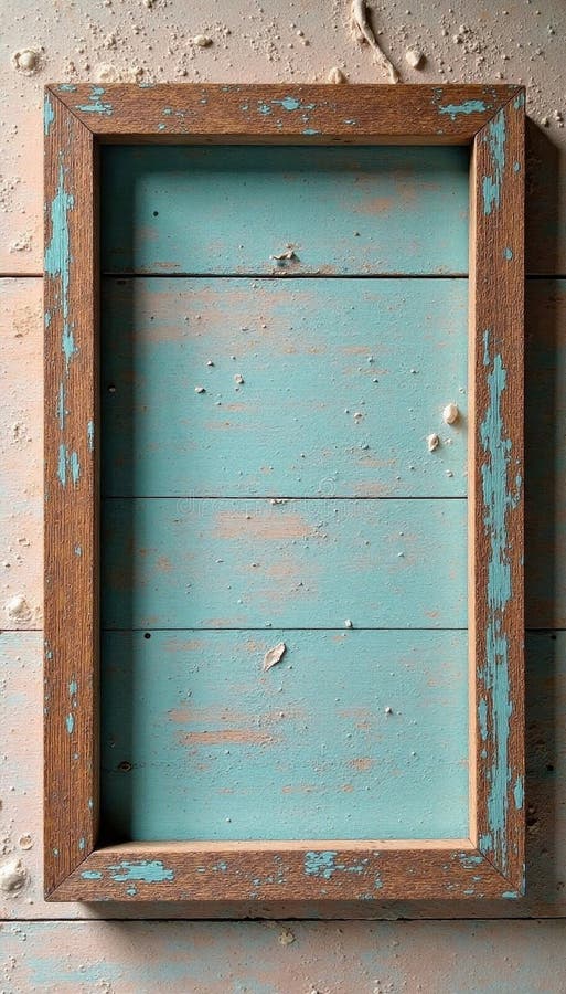 Distressed Wood Horizontal Frame, Textured Wall, Picture Frame, Antique ...
