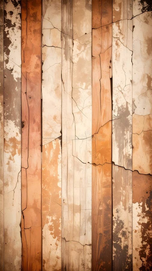 Distressed Wood Panel with Faded Paint in Vertical Arrangement for ...