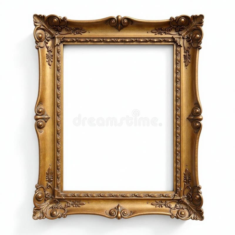 Distressed Wooden Antique Frame, Isolated on White, Decoration, Texture ...