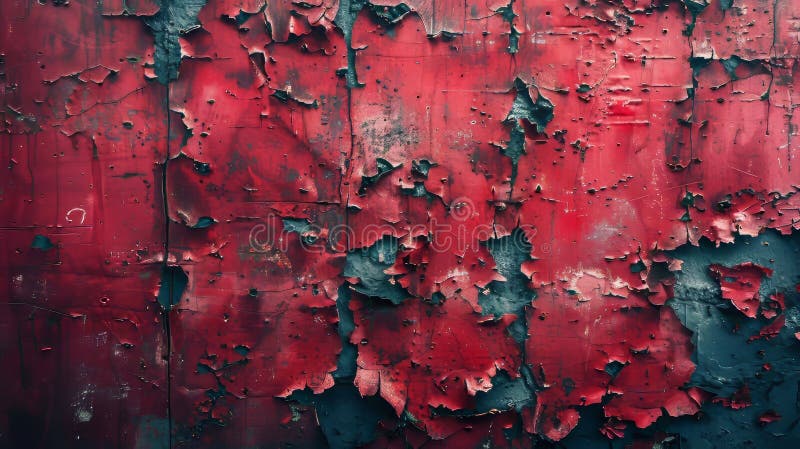 A Distressed and Worn-looking Red and Black Weathered Wall that Shows ...