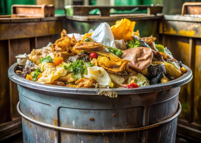 Overflowing Grease Disposal Bin a Visual Warning about Improper Waste ...