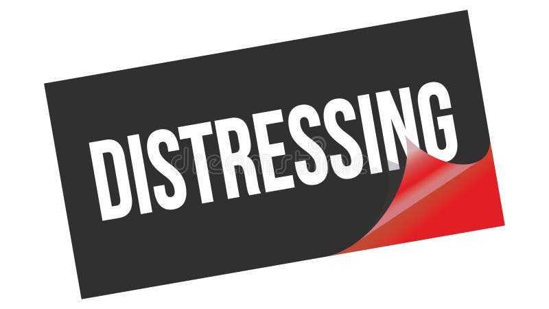 DISTRESSING Text on Black Red Sticker Stamp Stock Illustration ...