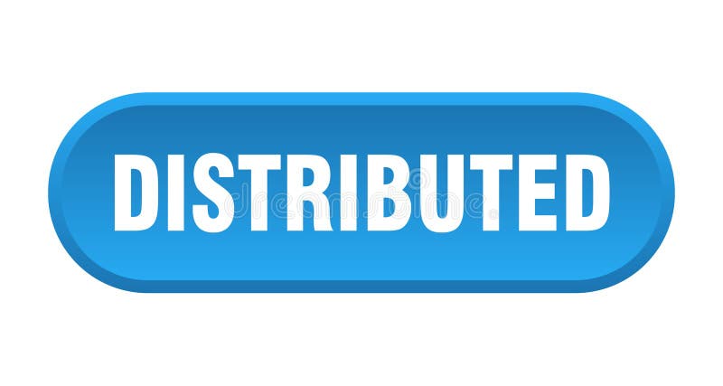Distributed Button. Sticker. Banner. Rounded Glass Sign Stock Vector ...