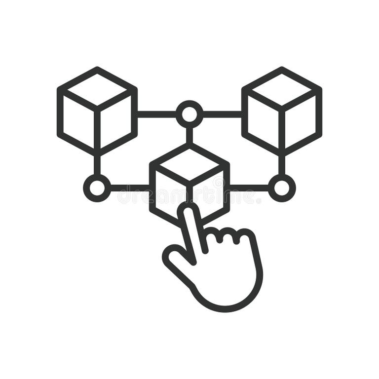 Distributed Computing, Icon in Line Design. Distributed Computing ...