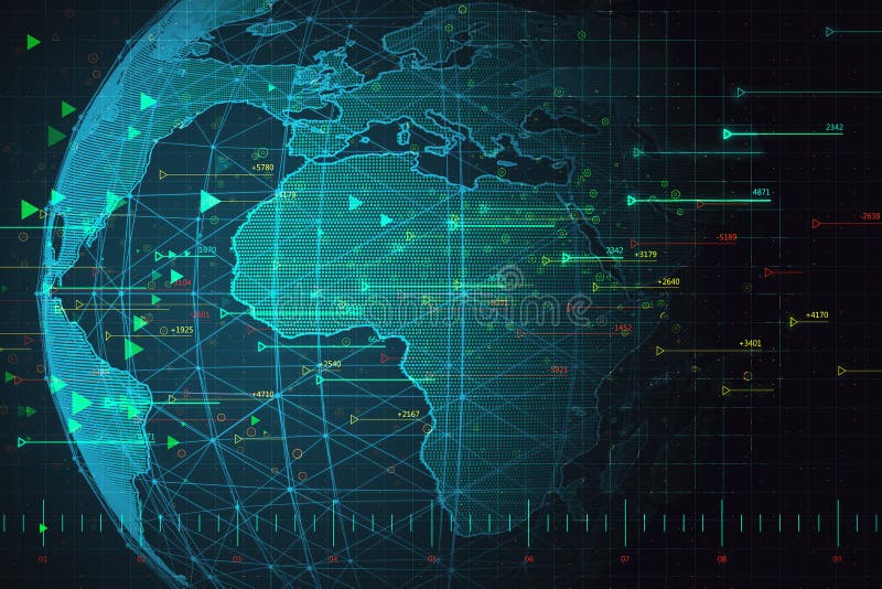 Distributed Data and Trade Concept Stock Illustration - Illustration of ...