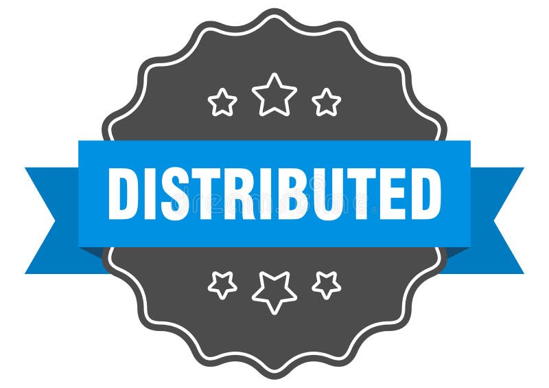 Distributed Label. Distributed Isolated Seal. Sticker. Sign Stock ...