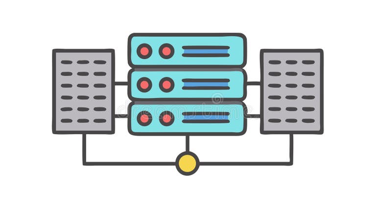 Distributed Network Architecture Icon, Data Integration, Vector Design ...