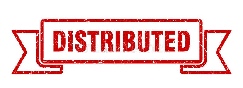Distributed Ribbon. Distributed Grunge Band Sign Stock Vector ...