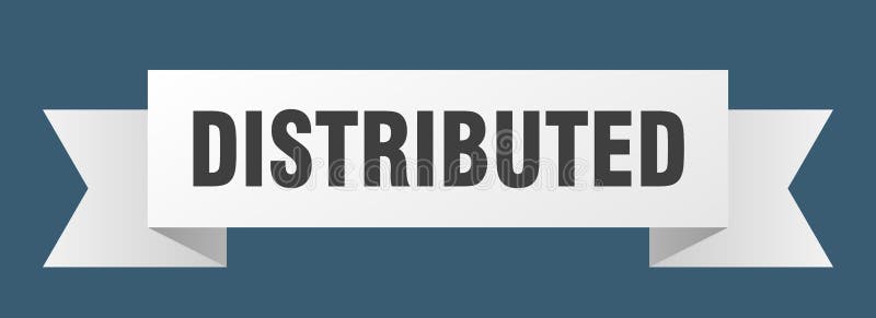 Distributed Ribbon. Distributed Isolated Band Sign Stock Vector ...