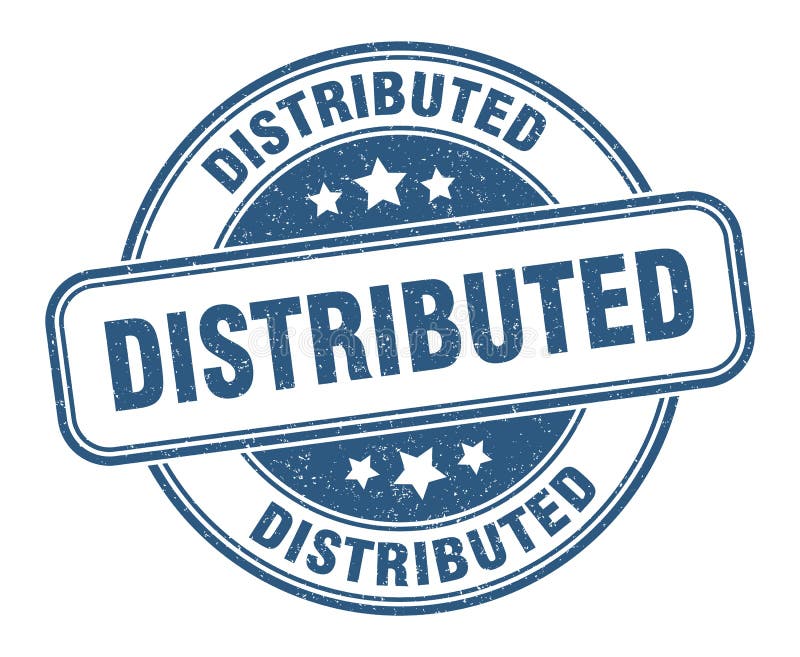 Distributed Stamp. Distributed Label. Round Grunge Sign Stock Vector ...