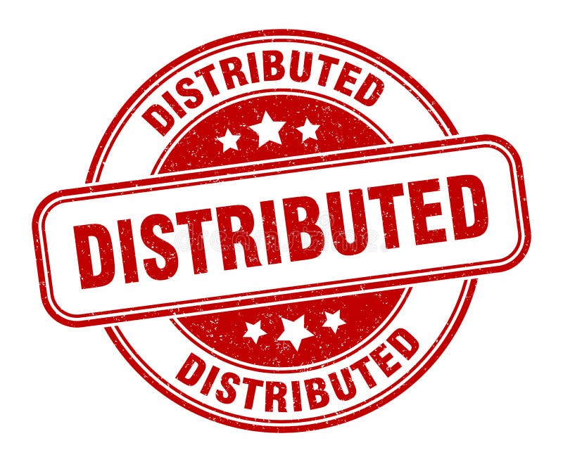 Distributed Stamp. Distributed Label. Round Grunge Sign Stock Vector ...